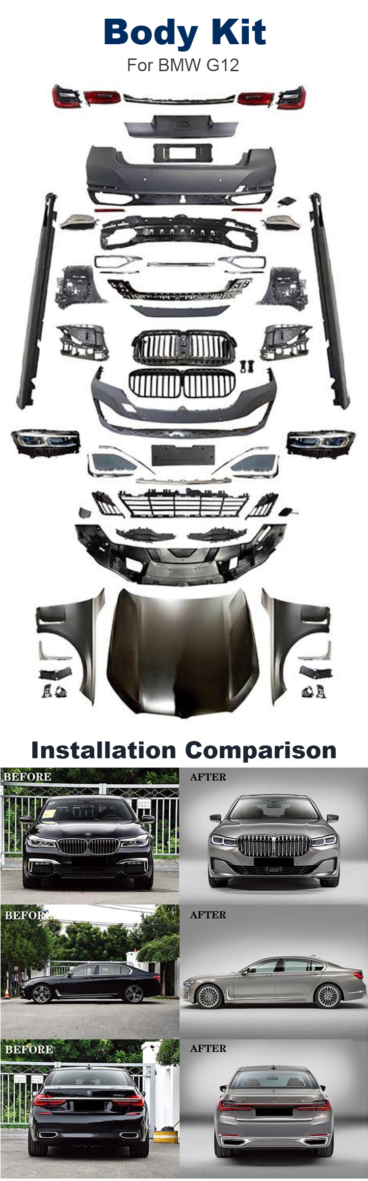 BMW Body Kits For G12 16-18 Modified To 21 M760 Deluxe - Saili New Energy